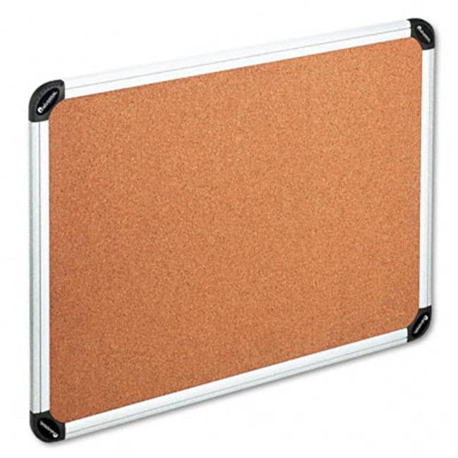 Universal Bulletin Board Natural Cork 24 x 18 Aluminum Frame - Walmart.com