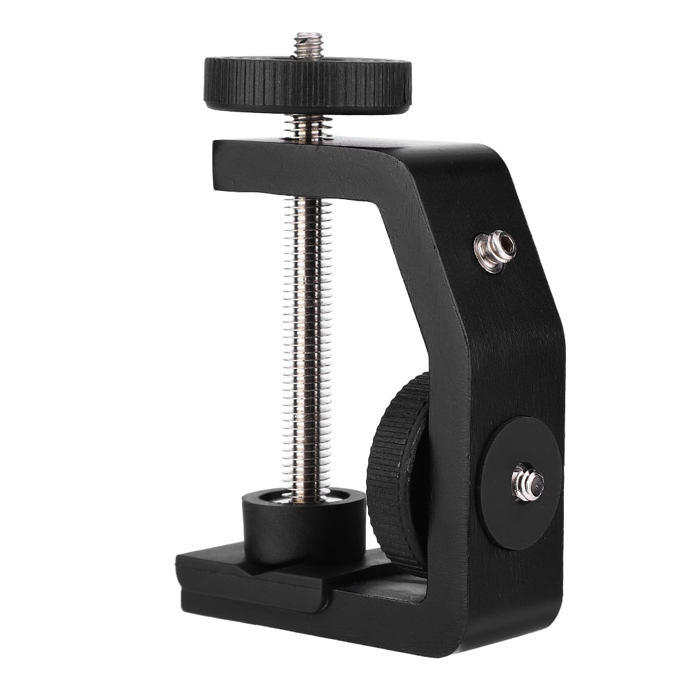 Universal C-Type Camera Tripod Mount, 1/4 Inch Desktop Clamp Stand for ...