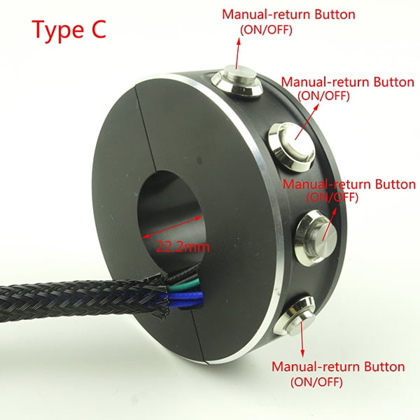 Universal CNC Vintage Motorcycle Handlebar Mount Switch Cafe Racer ...