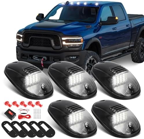 Universal Cab Clearance Light, 5 Pcs 16 LED Roof Top Marker Running ...