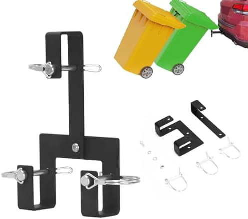 Universal Can Receiver Couplers, Black Steel Trash Can Hitch Hook to ...