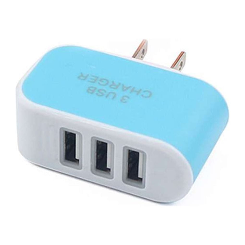 Universal Candy Color 3 USB Multi-Port Wall Charger US Plug Wall ...