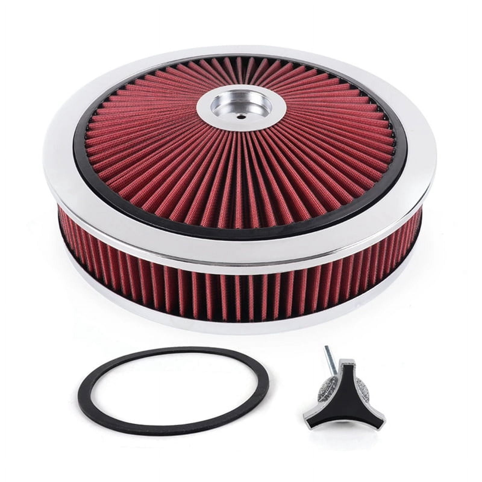 Universal Car 14x3 Air Filter Circle High Flow Air Cleaner Washable 5-1 ...