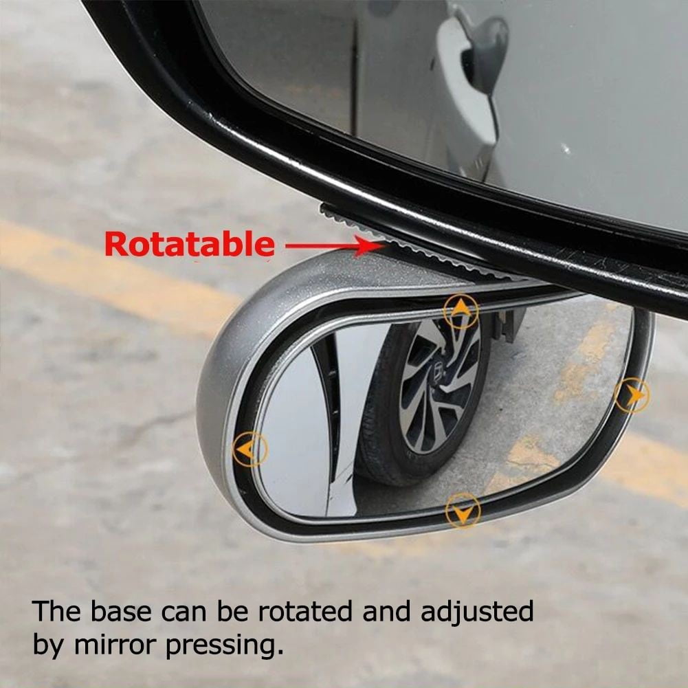 Universal Car 360掳 Wide Angle Side View Mirror Rear Convex Blind Spot ...