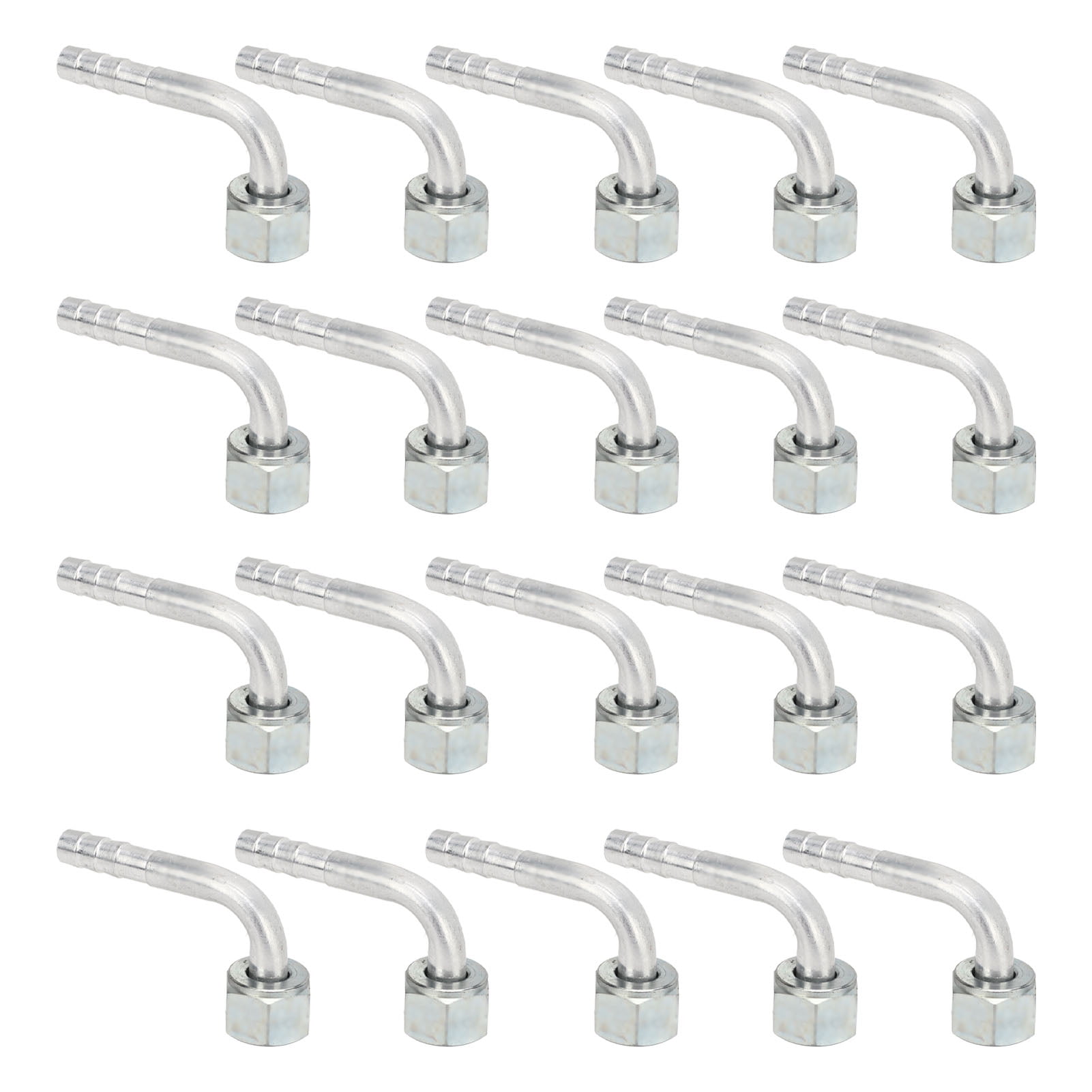 Universal Car Air Conditioner Angled 90° Connector, 20-Piece Aluminum ...