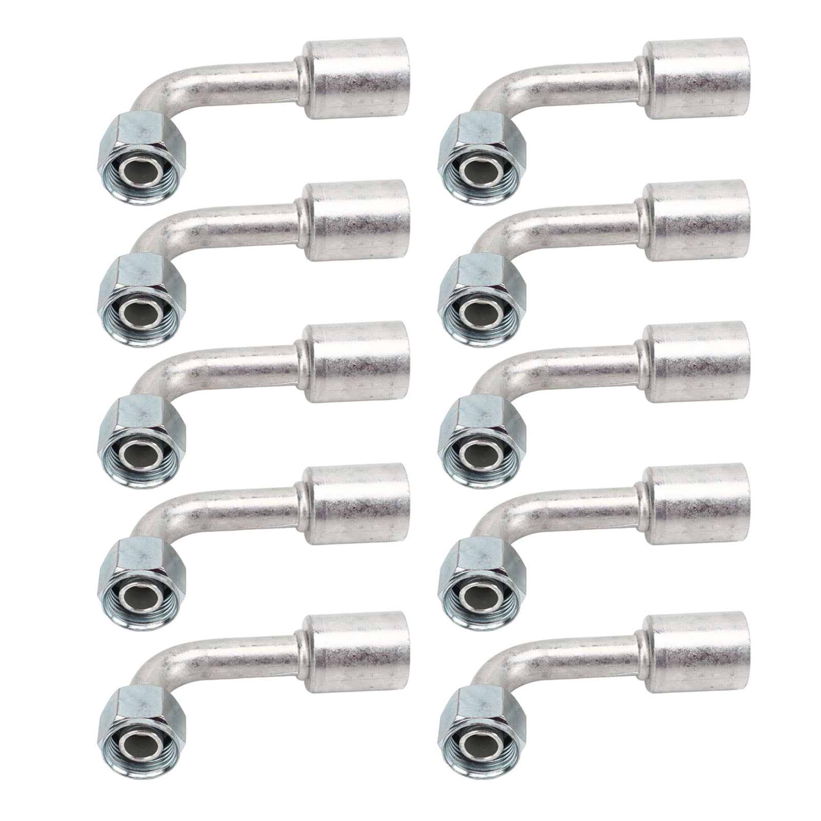 Universal Car Air Conditioner Angled 90° Connectors, 10-Pack Aluminum ...