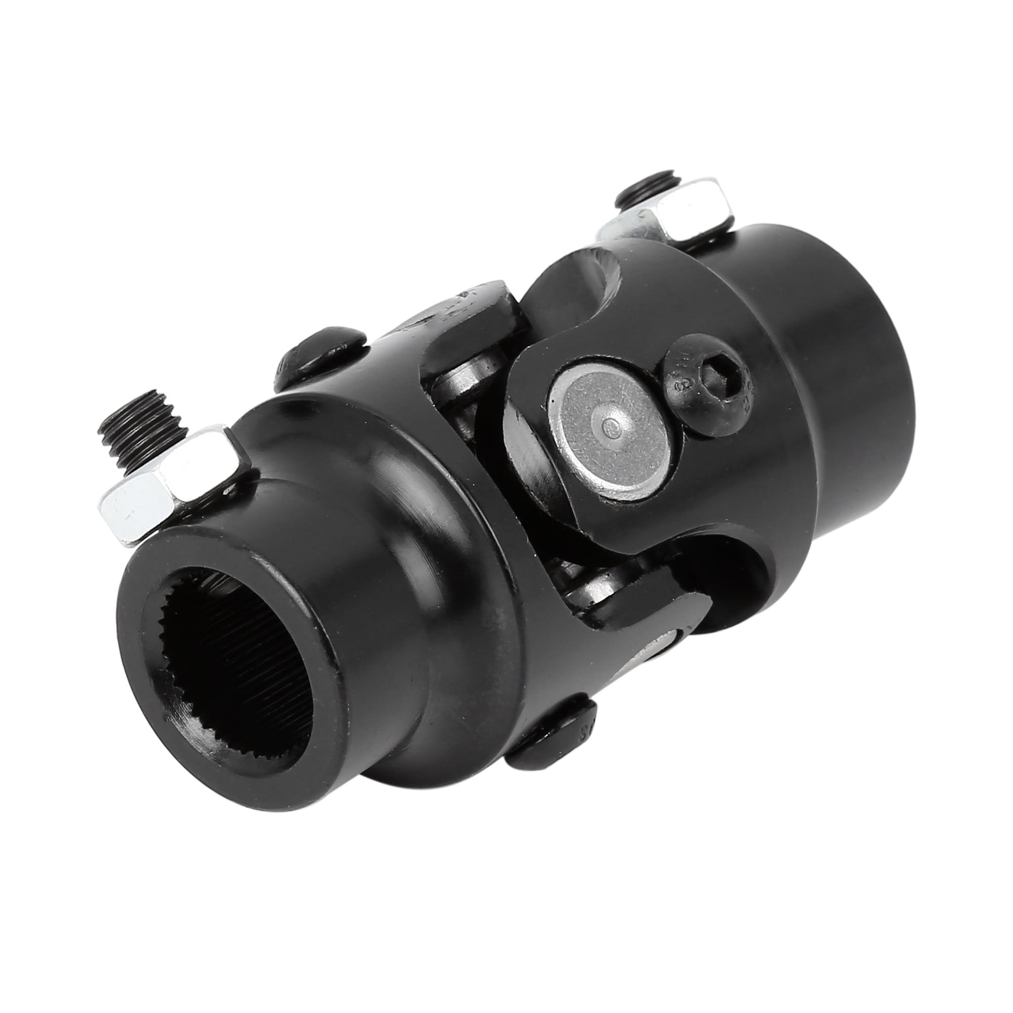 Universal Car Auto Vehicle 3/4"-36 Spline X 3/4" DD Black Steering U ...