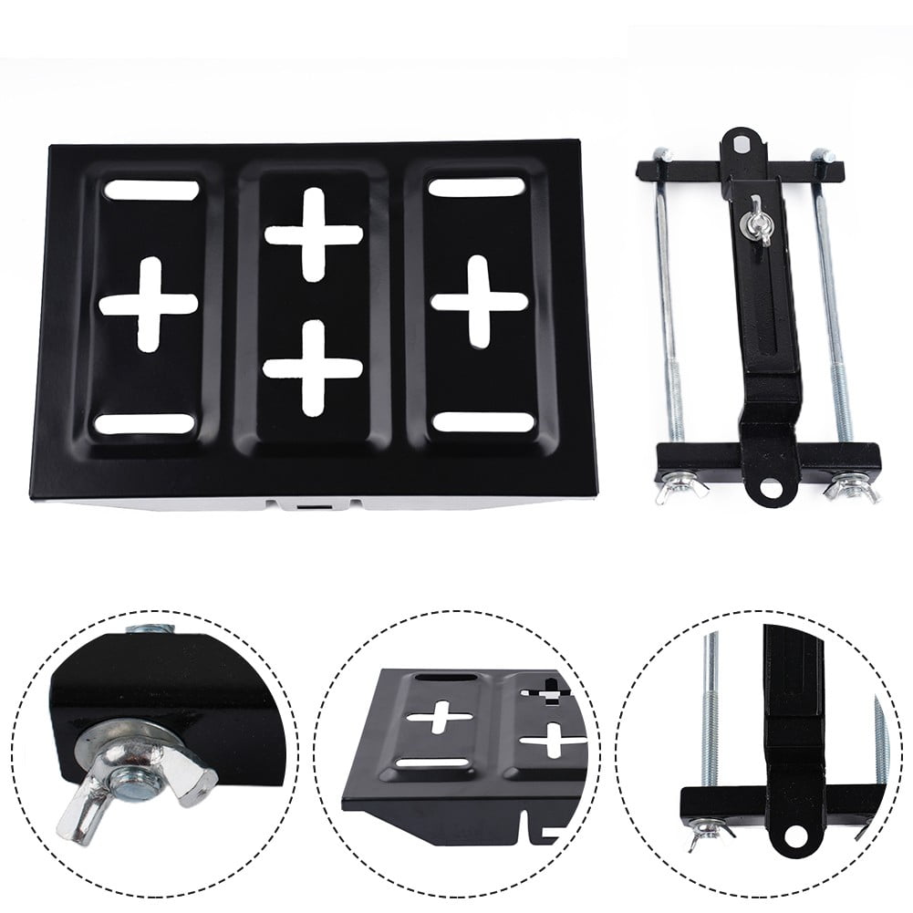 Universal Car Battery Tray Adjustable Hold Down Clamp Bracket Kit ...