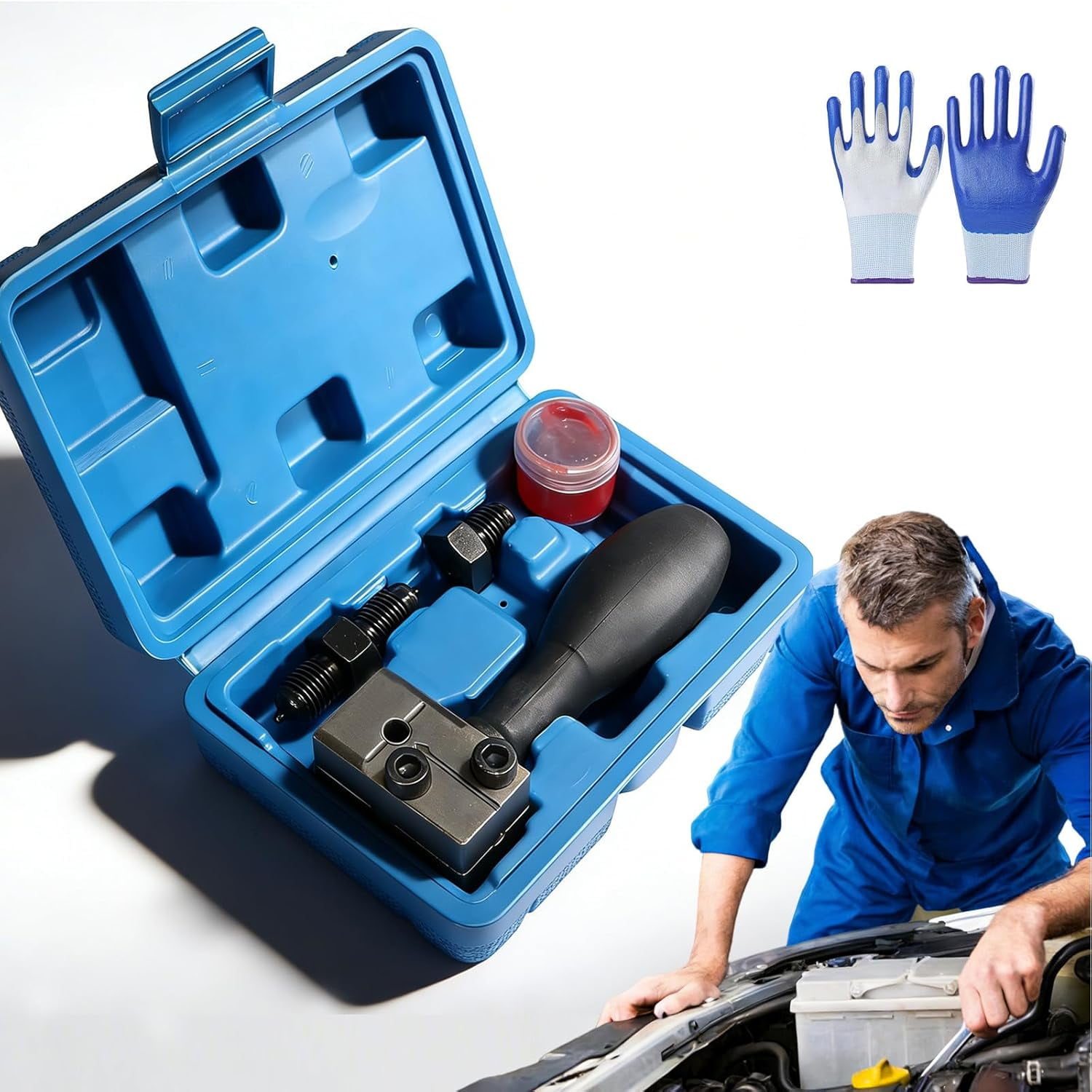 Universal Car Brake Line Flaring Tool Kit, 3/16 Inch Brake Line Double ...