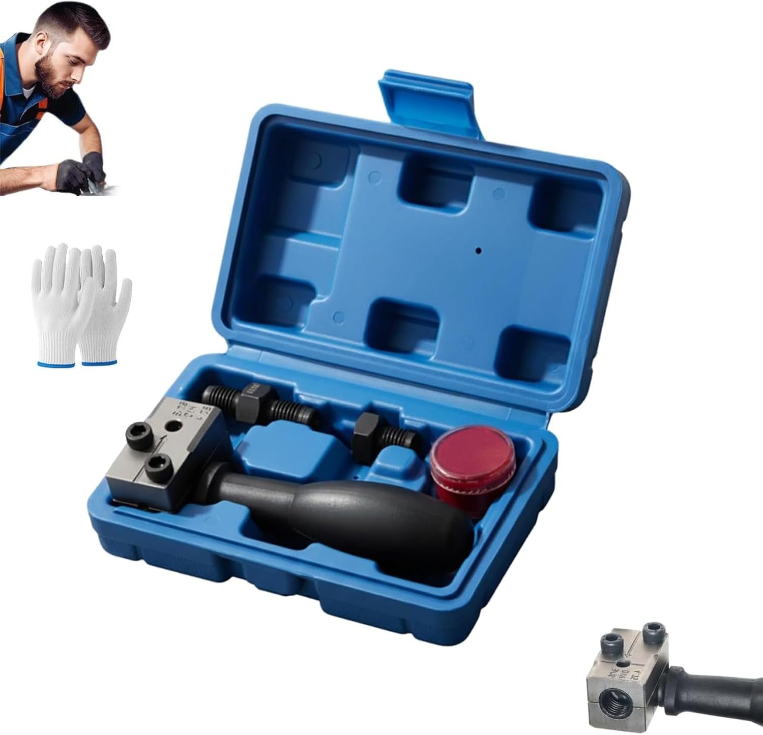 Universal Car Brake Line Flaring Tool Kit, 3/16 Inch Heavy Duty Double ...