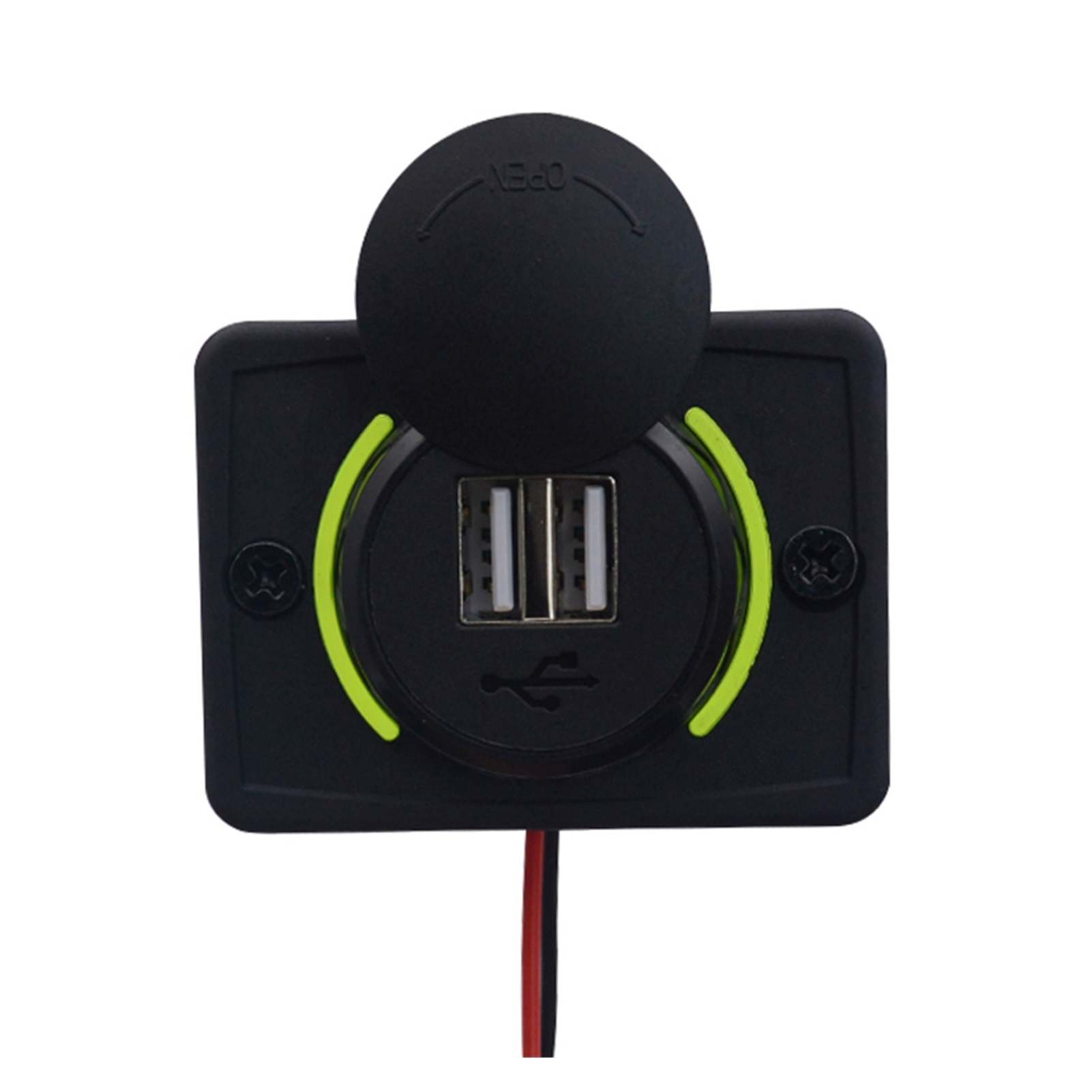 Universal Car Charge Socket 12-24V 3.1A Dual USB Charger Power Outlet ...