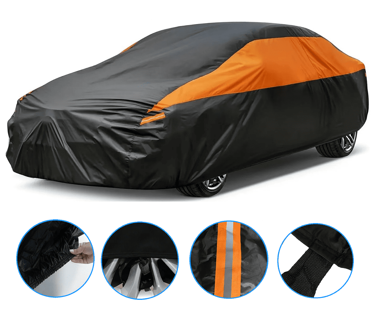 Universal Car Cover for Sedan All Weather Waterproof Automobiles Fit ...