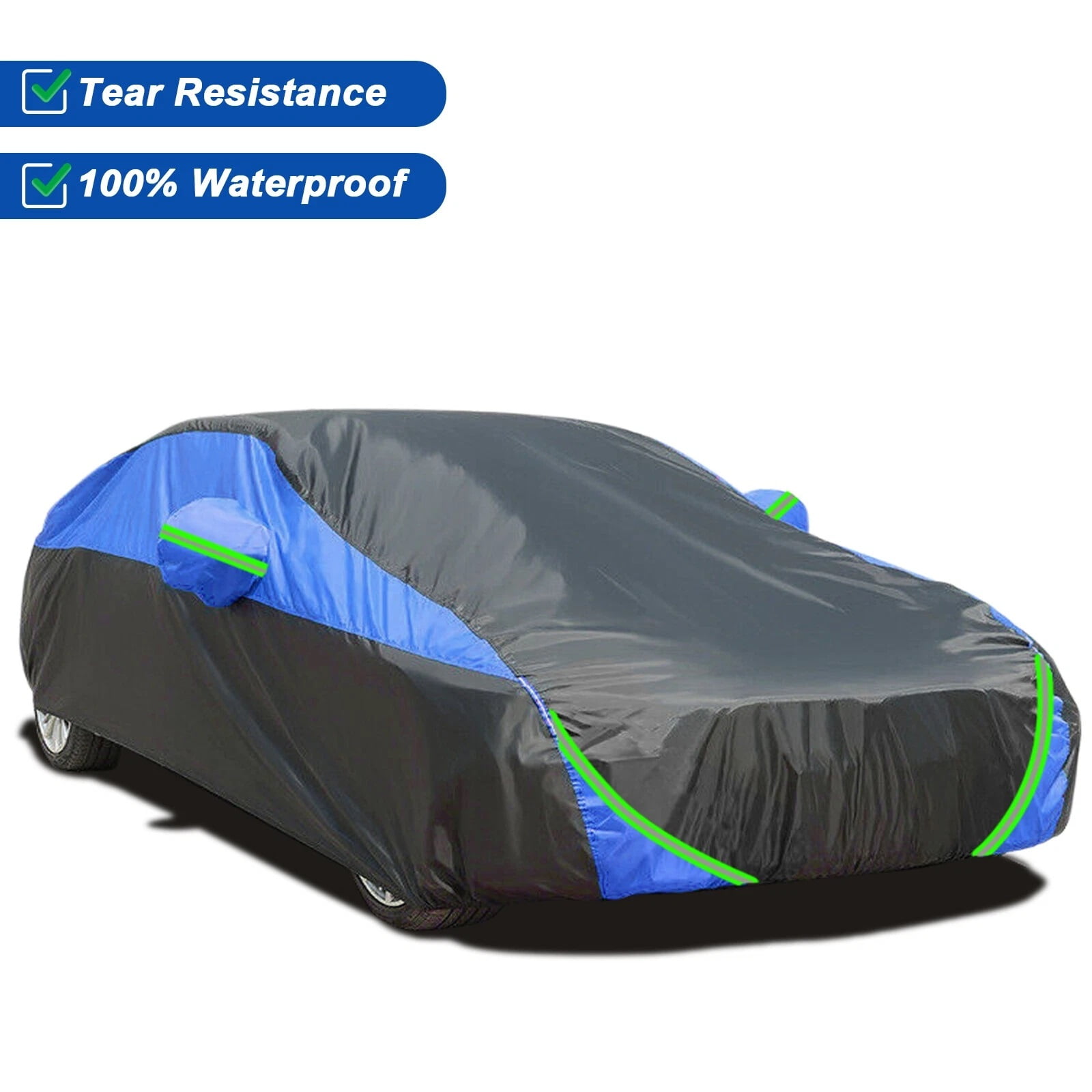 Universal Car Cover for Sedan 100% Waterproof Thickened PEVA&Cotton ...