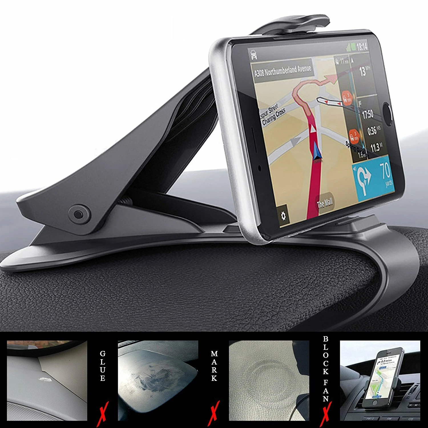 Universal Car Dashboard Mount Holder Stand Clamp Cradle Clip For Cell ...