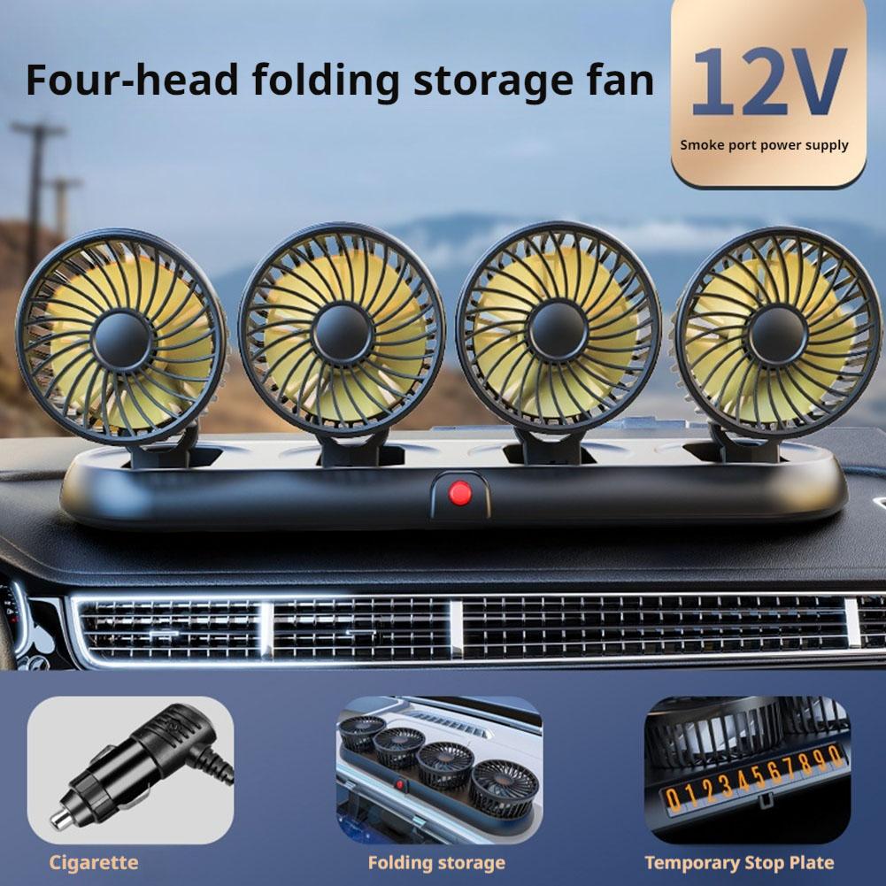 Universal Car Fan 5/12/24V, 360 Degree Rotatable Car Fan, Electric 3 ...