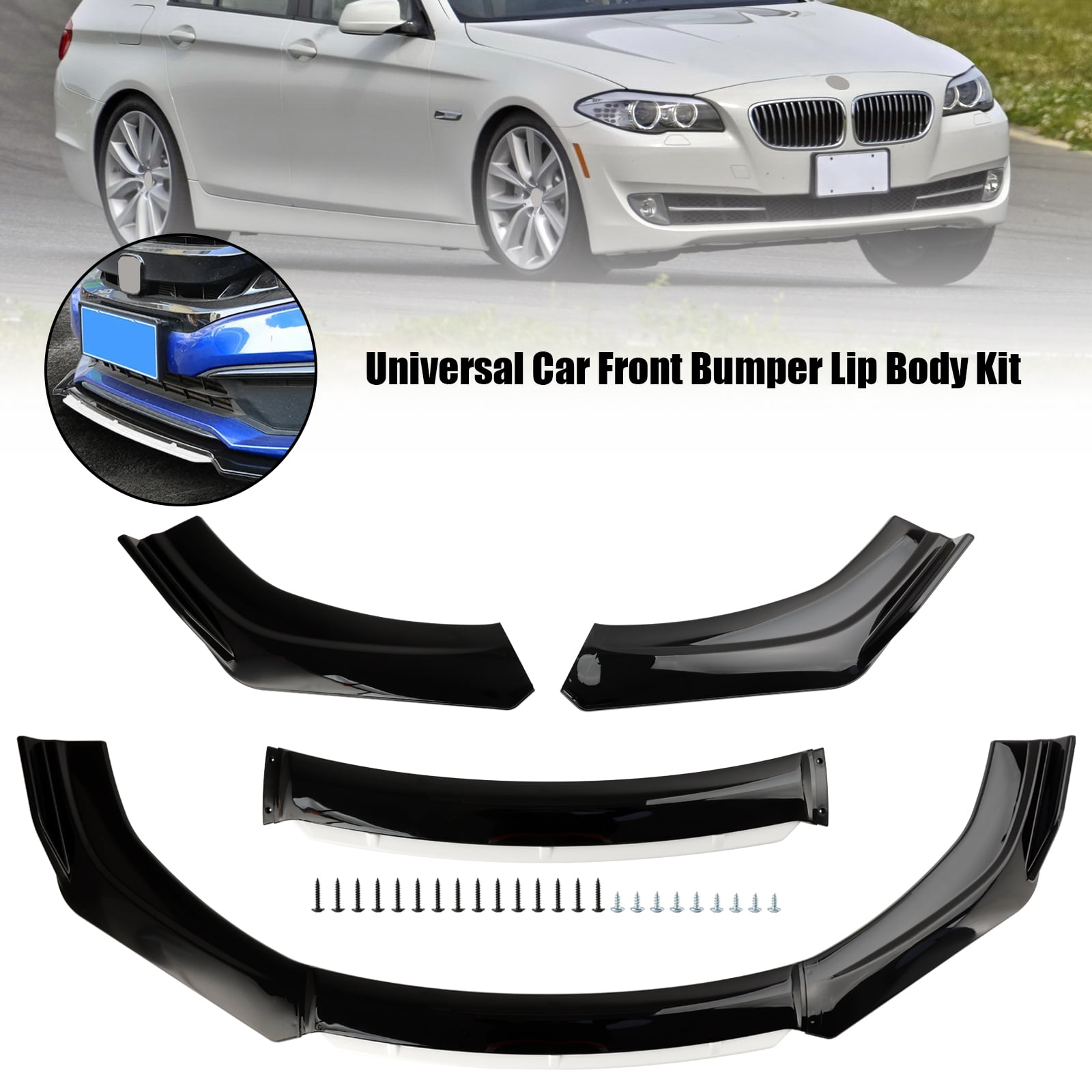 Universal Car Front Bumper Lip Body Kit Splitter Diffuser Protector ...