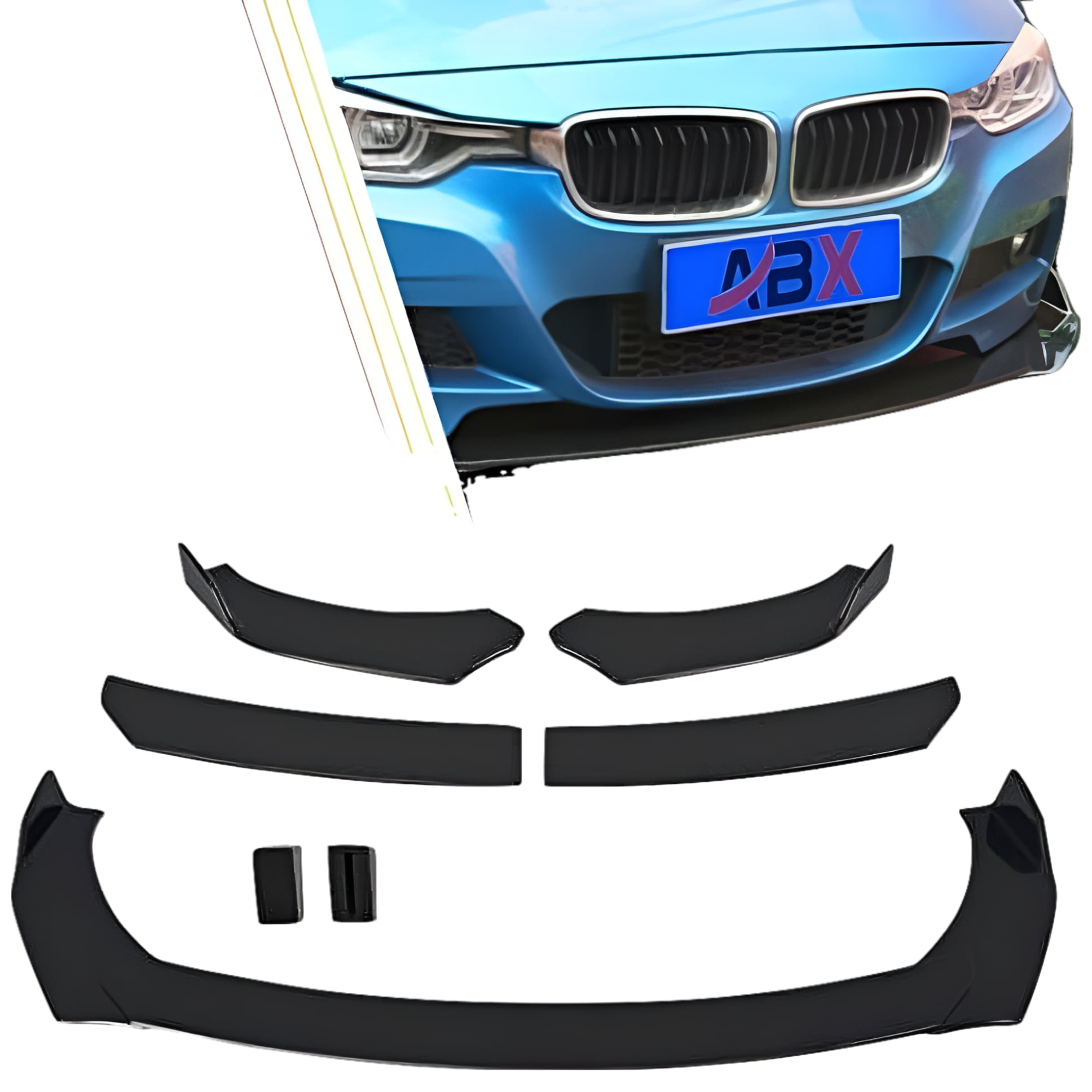 Universal Car Front Bumper Lip Body Kit Spoiler Splitter Bumper Lip ...