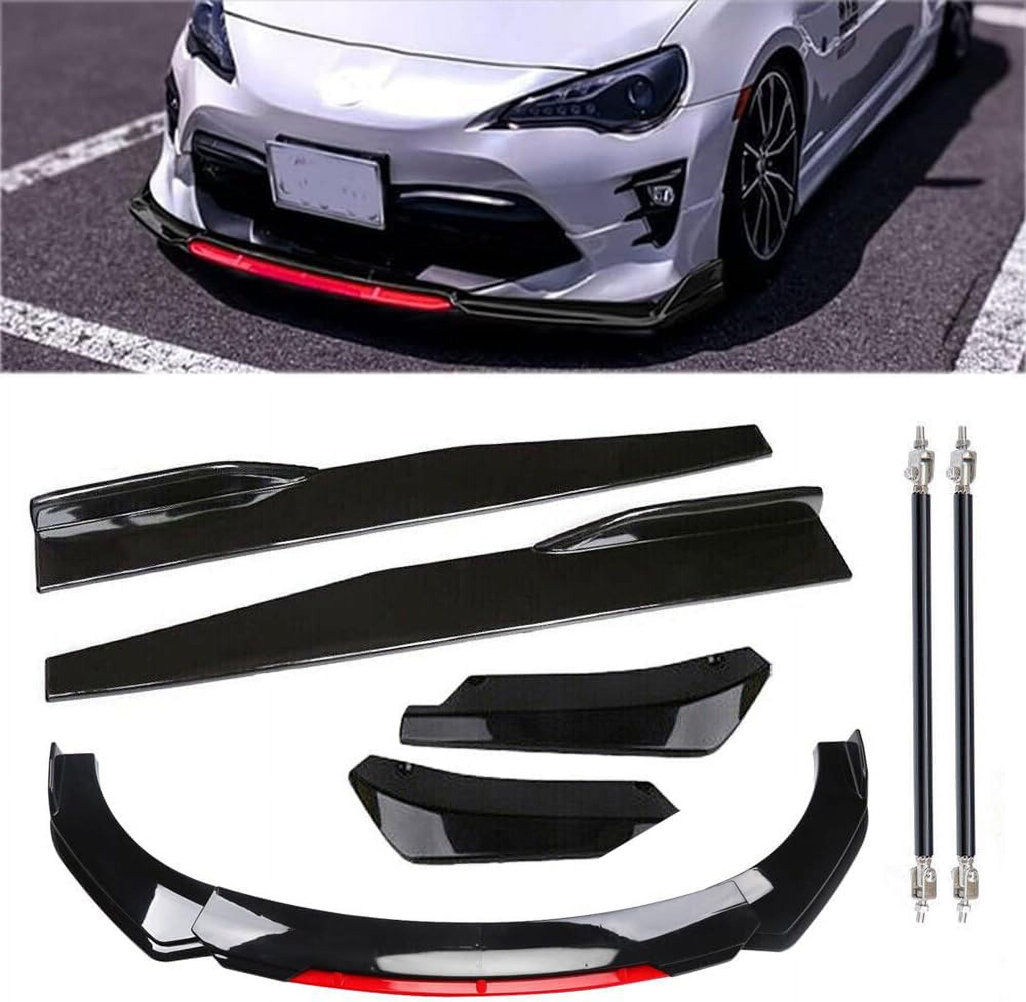Universal Car Front Bumper Lip Spoiler Body Kits + 29" Car Side Skirt ...