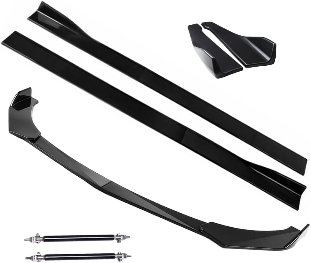 Universal Car Front Bumper Lip Spoiler Body Kits + 2M / 86.6" Side ...
