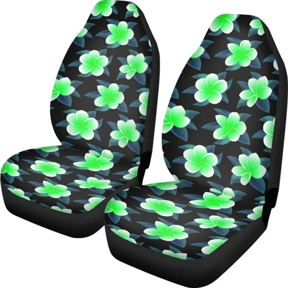 Universal Car Front Seat Covers Hawaiian Hibiscus Polynesian Floral ...