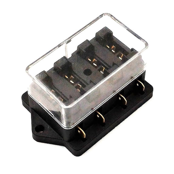 Universal Car Fuse Box 4 Way Blade Fuse Holder Box Fusebox Marine Kit ...