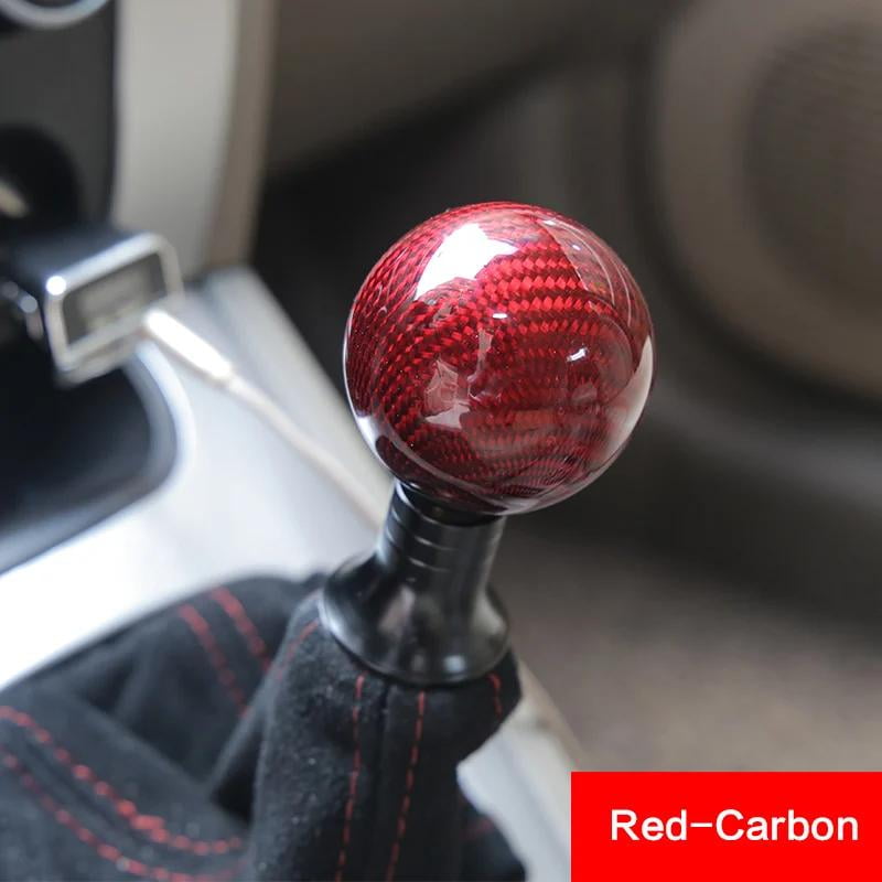 Universal Car Gear Shift Knob Carbon Fiber Car Gear Shift Knob Shifter ...