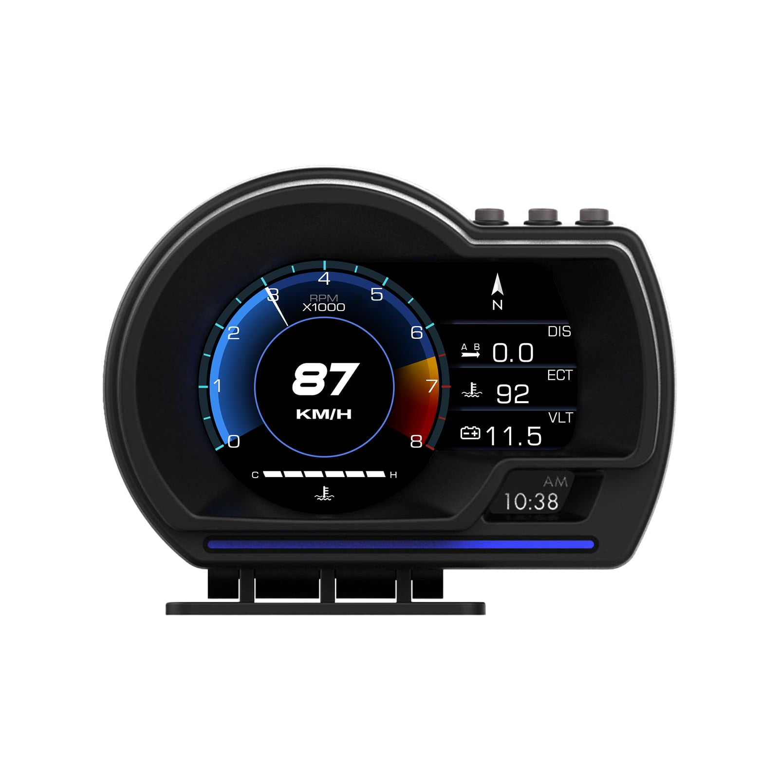Universal Car HUD Head Up Display OBD+GPS Digital Speedometer ...