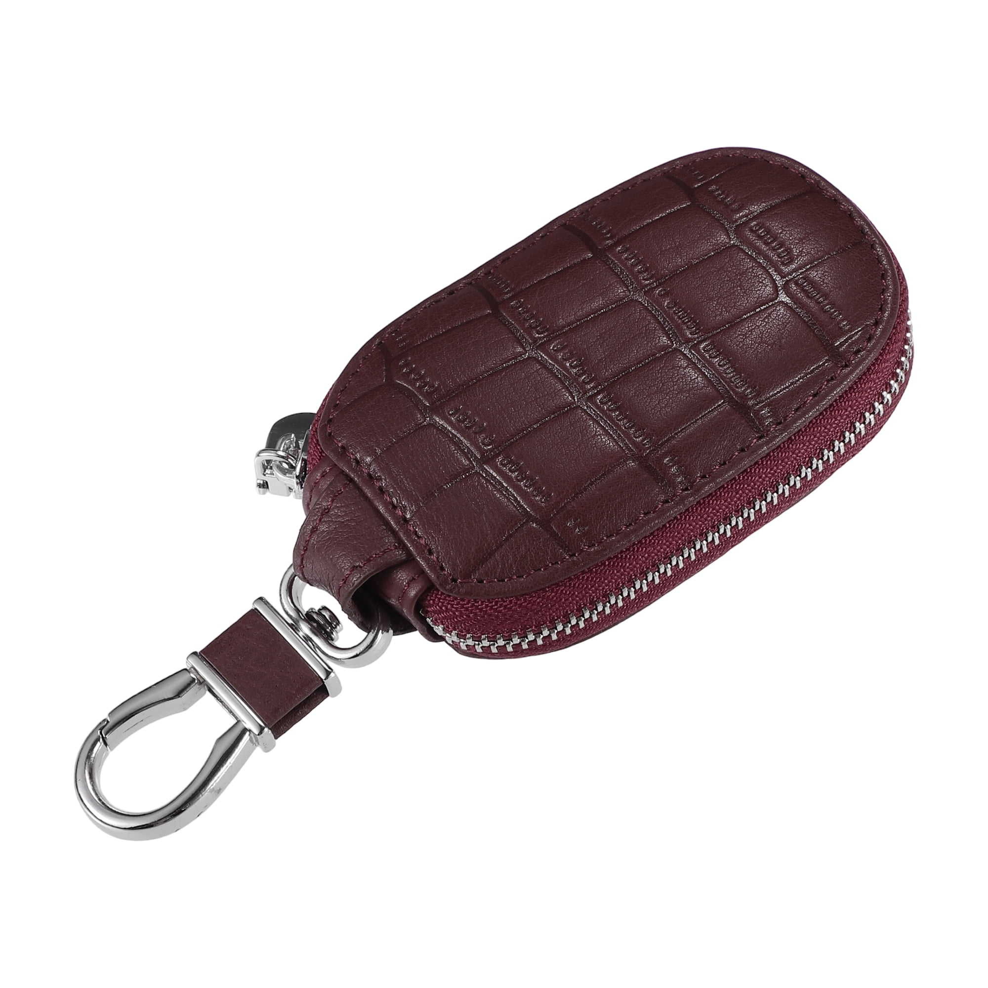 Unique Bargains Universal Car Key Fob Case Genuine Leather Car Smart ...