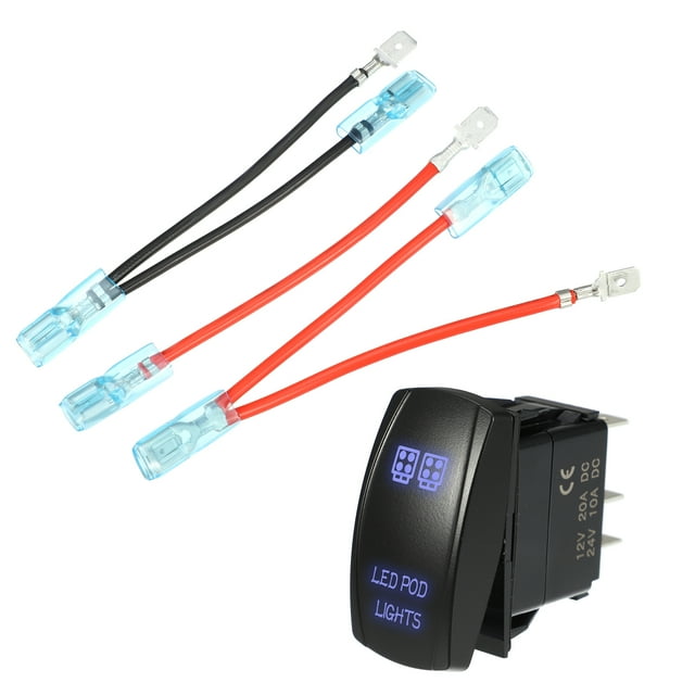 Universal Car LED Pod Light 5 Pin Momentary Toggle ON-OFF Switch Laser ...