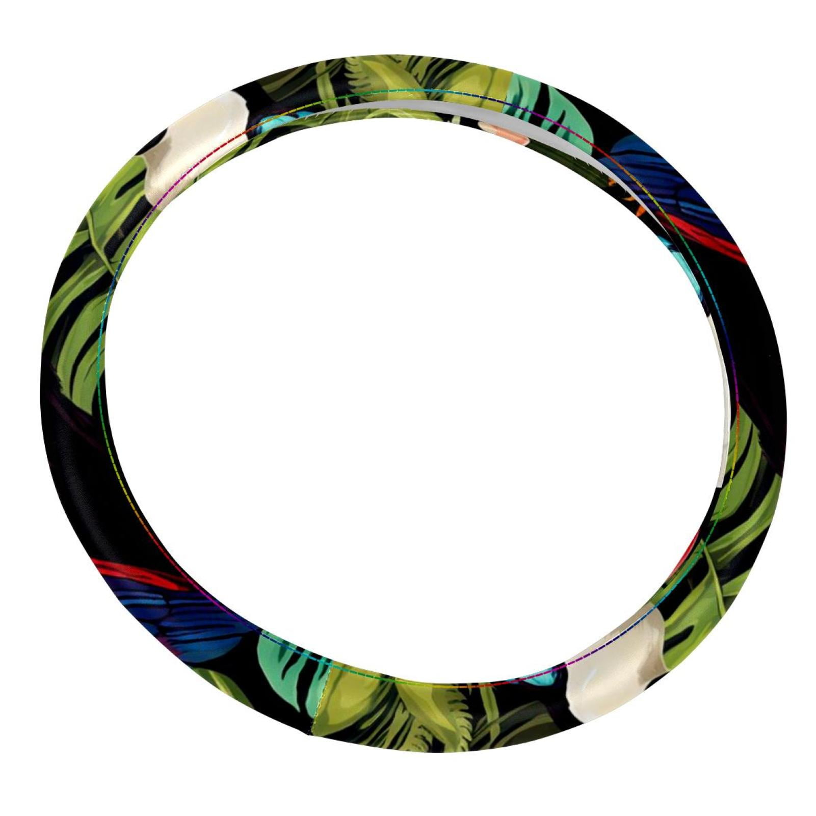 Universal Car Leather Steering Wheel Cover, 15-inch Safety Breathable ...