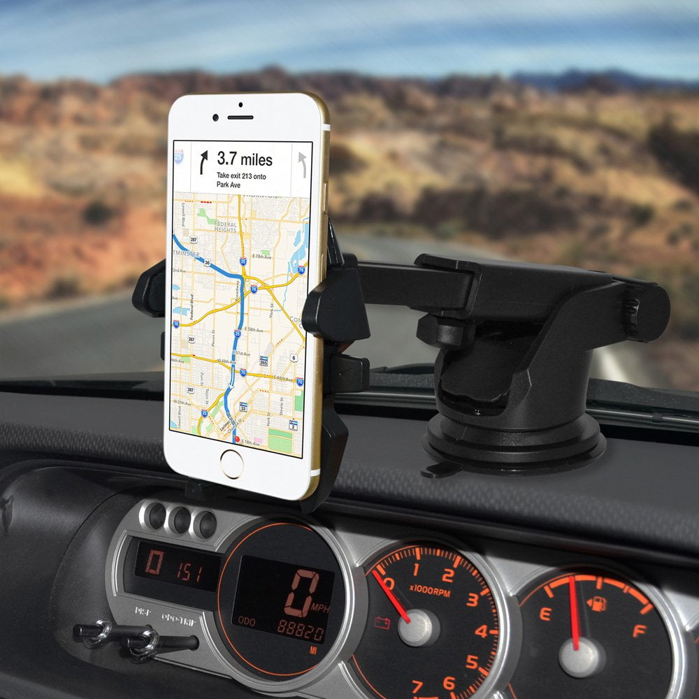 Universal Car Mount Phone Holder with Quick Release Button for iPhone 7 ...