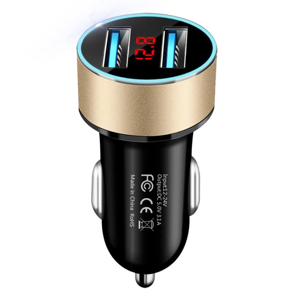Universal Car Phone Charger Charging Vehicle 3.1A Dual USB Mobile Phone ...