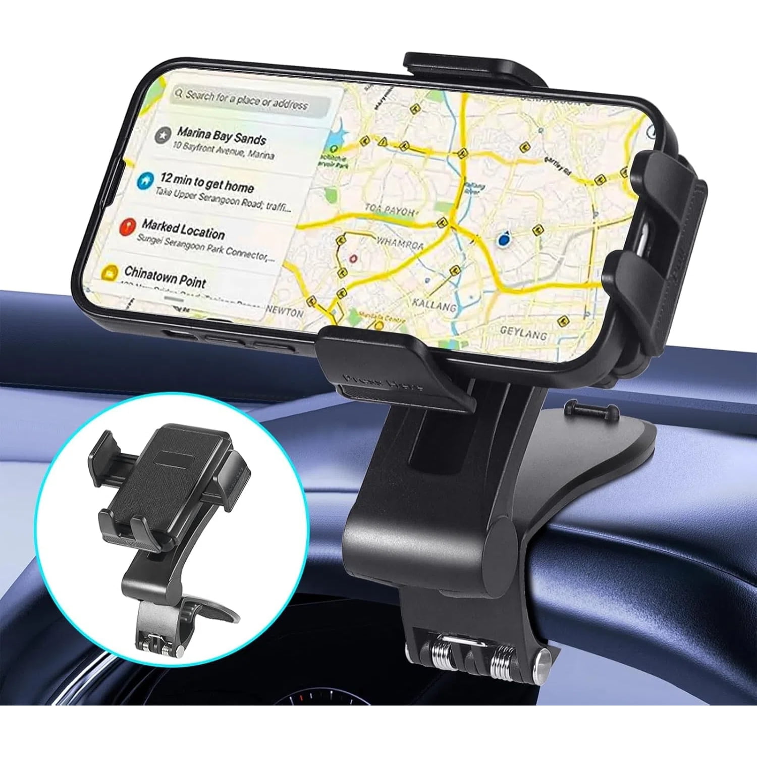 Universal Car Phone Holder Mount - Wider Clamp And Clip, Secure Grip ...