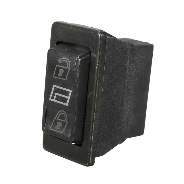 Universal Car Power Door Lock/Unlock Switch Black 5-Pin Terminal Red ...