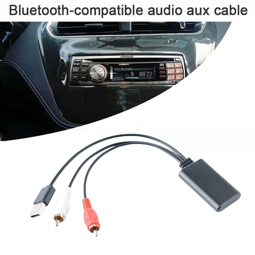 Universal Car RCA USB Adapter Wireless Receiver Media AUX BT Audio ...
