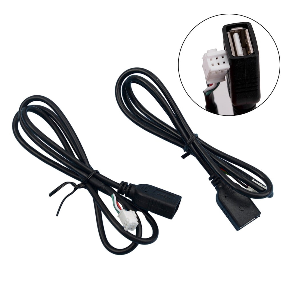 Universal Car Radio USB Cable Adapter 4-Pin 6-Pin Connector Stereo Head ...