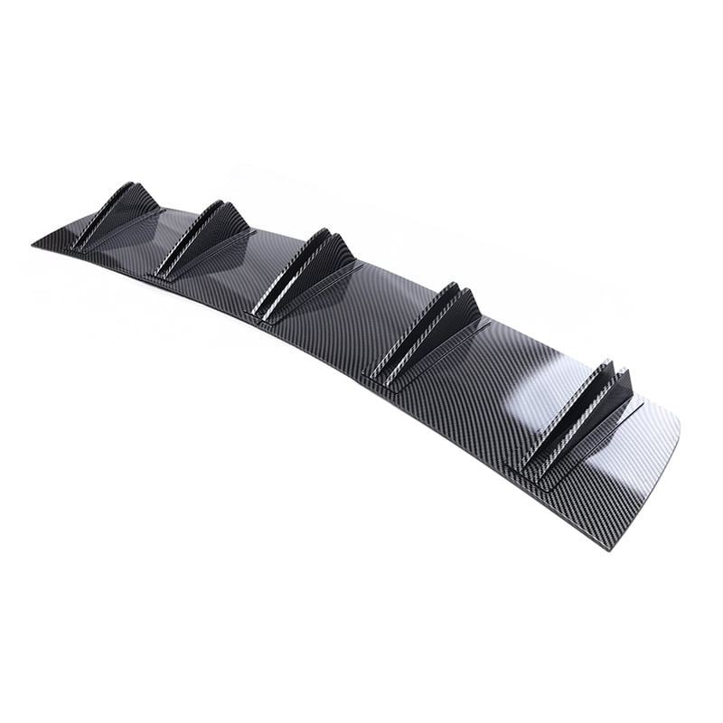 Universal Car Rear Bumper Lip ABS Double Wing Rear Shark Chassis Fin ...