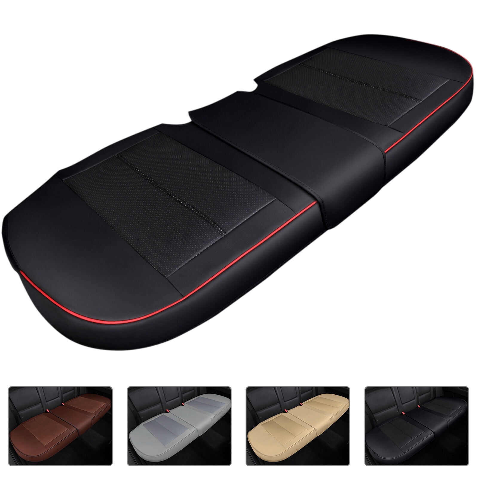 Universal Car Rear Seat Cover 3D PU Leather Back Row Bench Seat Cushion ...
