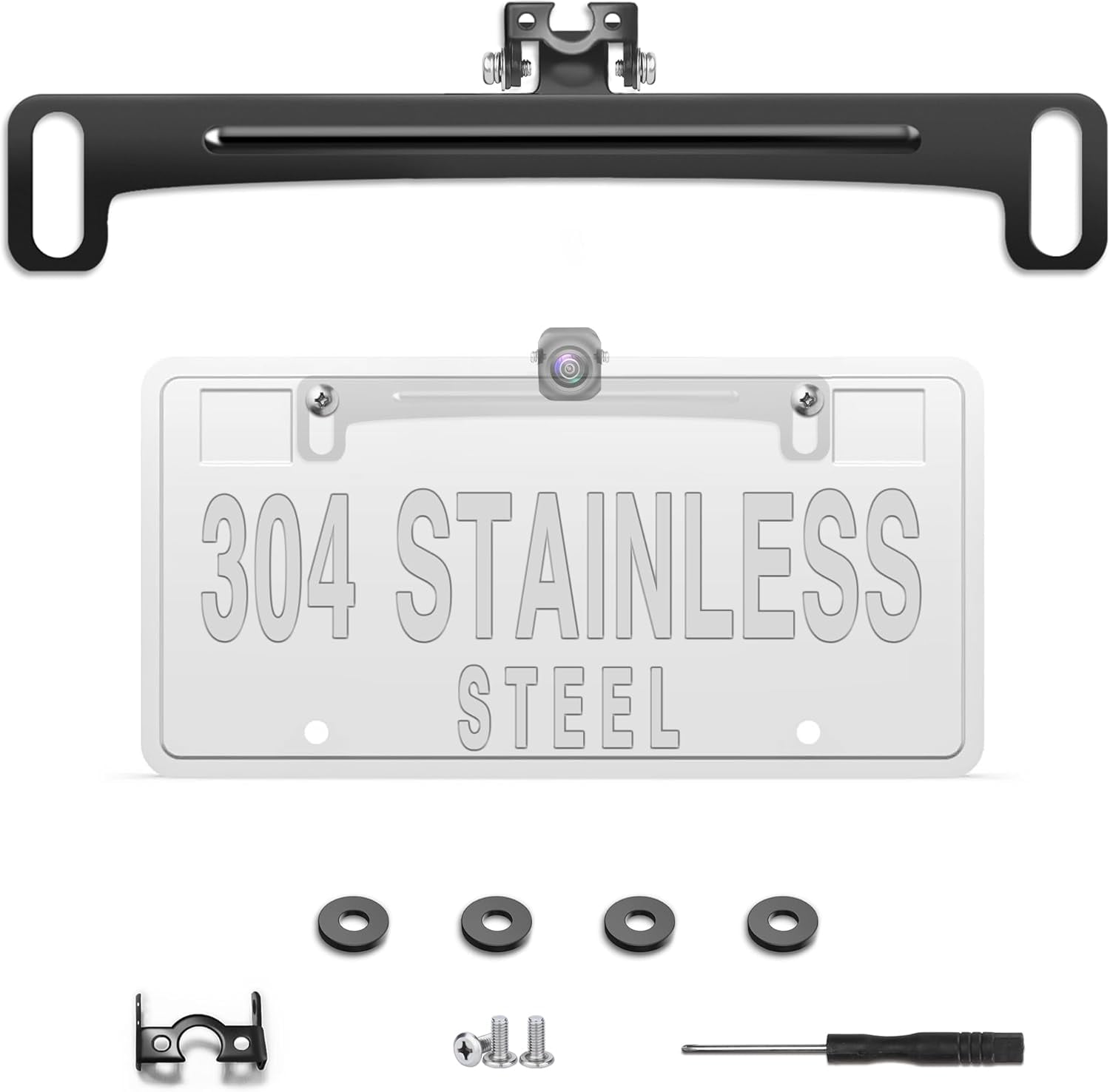 Universal Car Rear View Camera License Plate Bracket,Upgraded Full ...