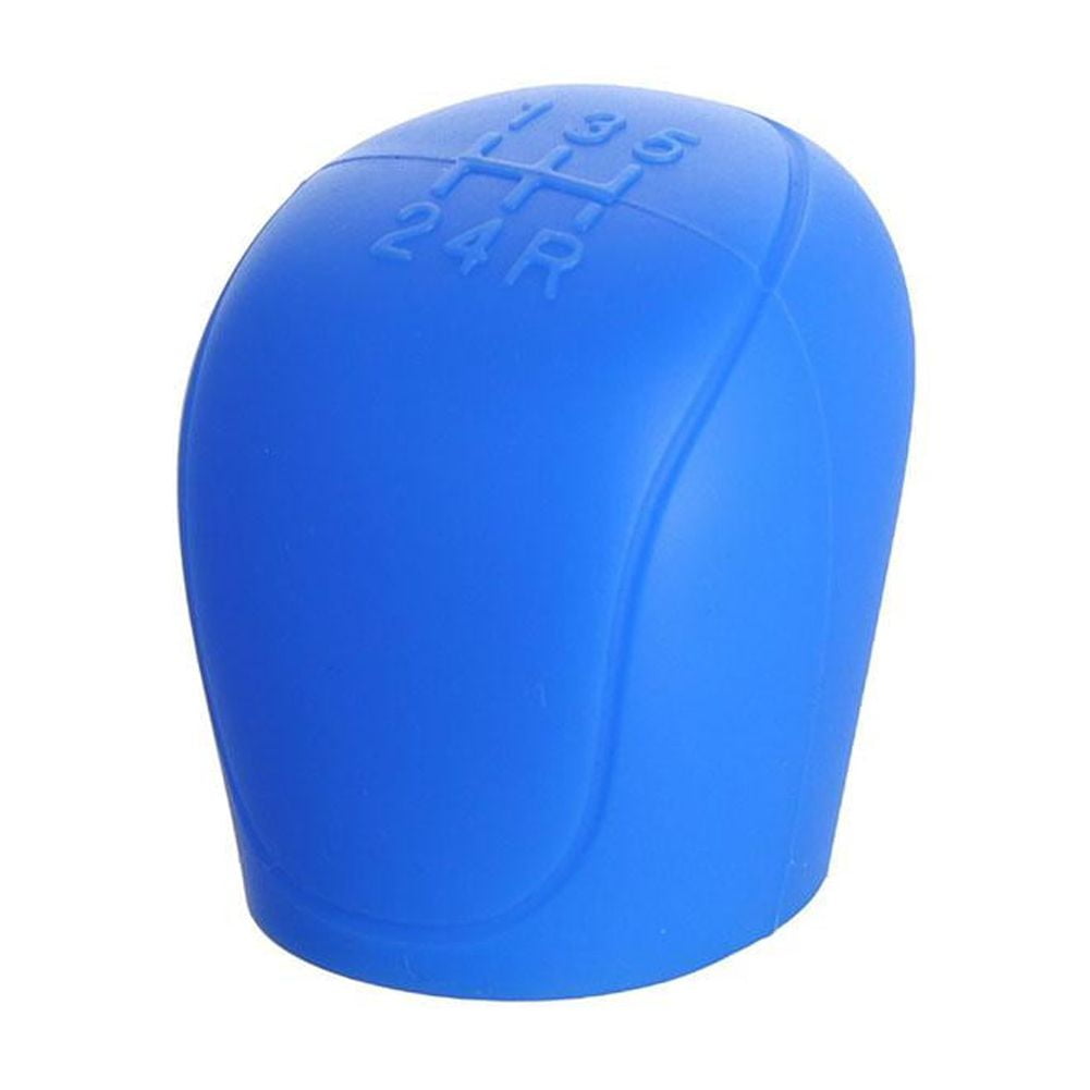 Universal Car Shift Knob Cover Auto Soft Silicone 5 Speed Gear Shift ...