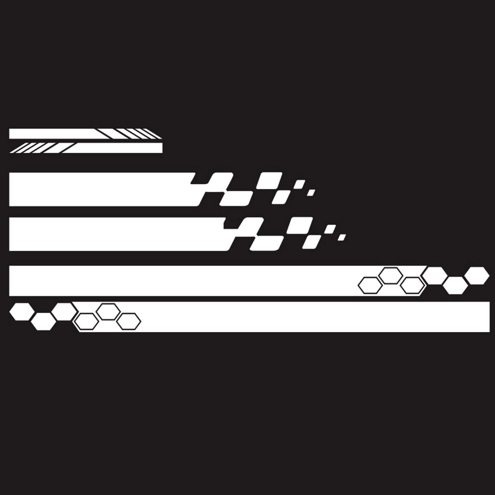 Universal Car Side Sticker Set - Vinyl Racing Sports Decals - 5 Pieces ...