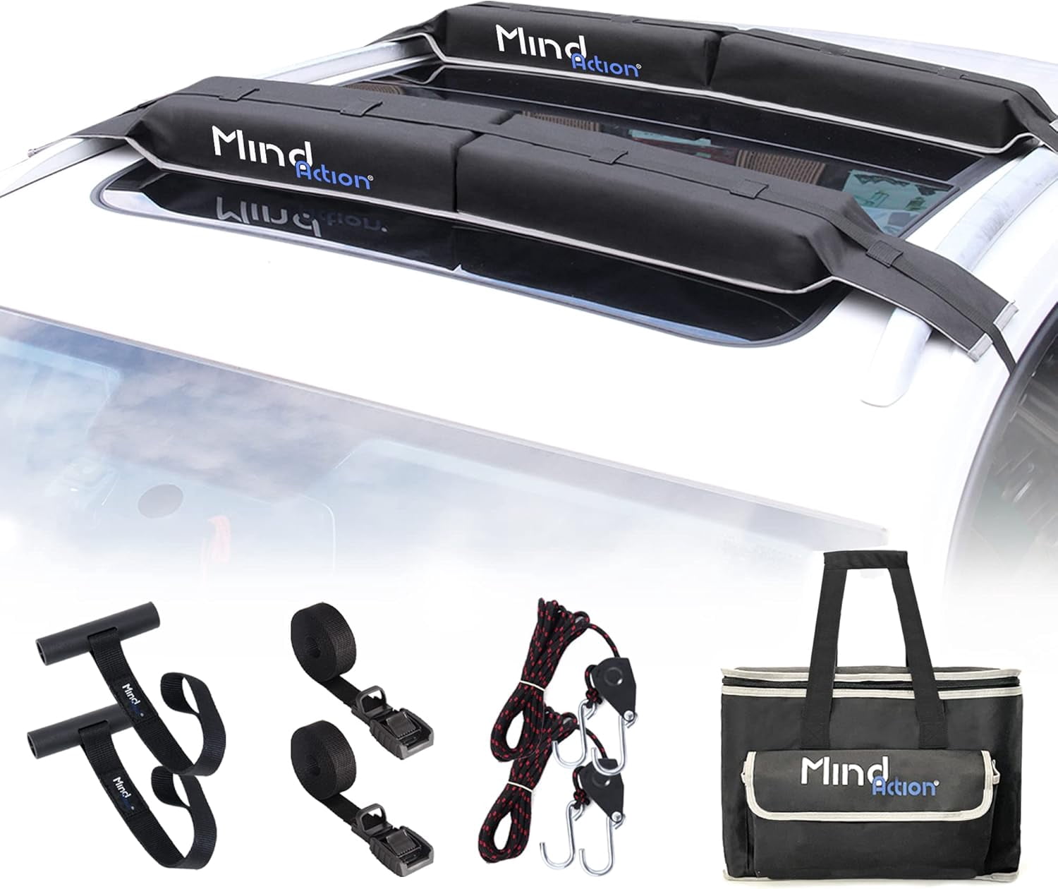 Universal Car Soft Roof Rack for Kayak/Canoe/Surfboard/SUP/Snowboard ...