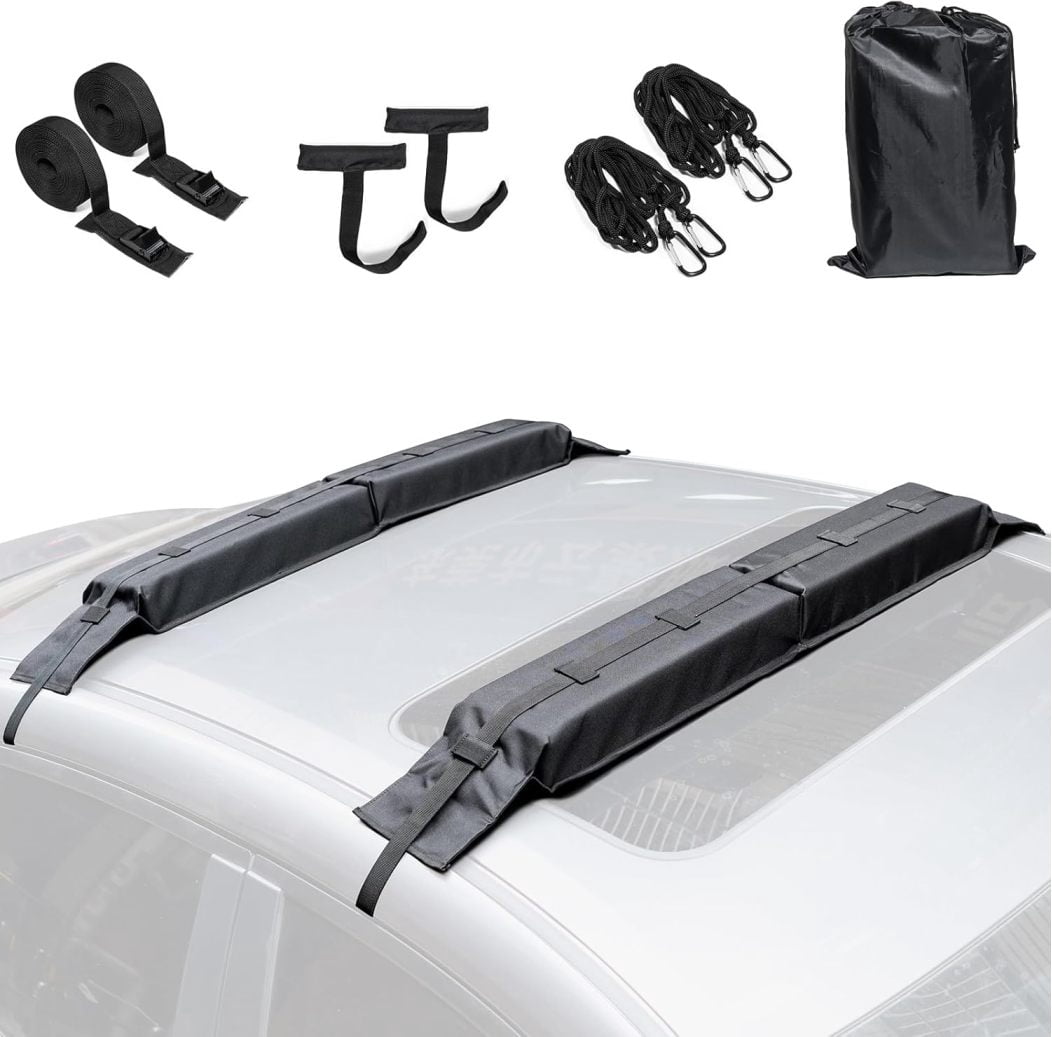 Universal Car Soft Roof Rack for Kayak Surfboard SUP Canoe,Car Rooftop ...
