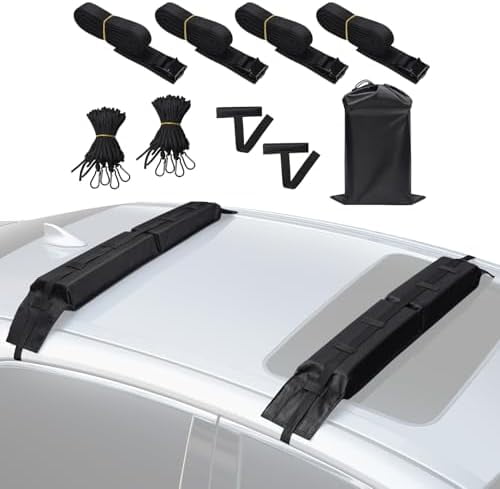 Universal Car Soft Roof Rack Pads, Roof Pads for Kayak Surfboard SUP ...