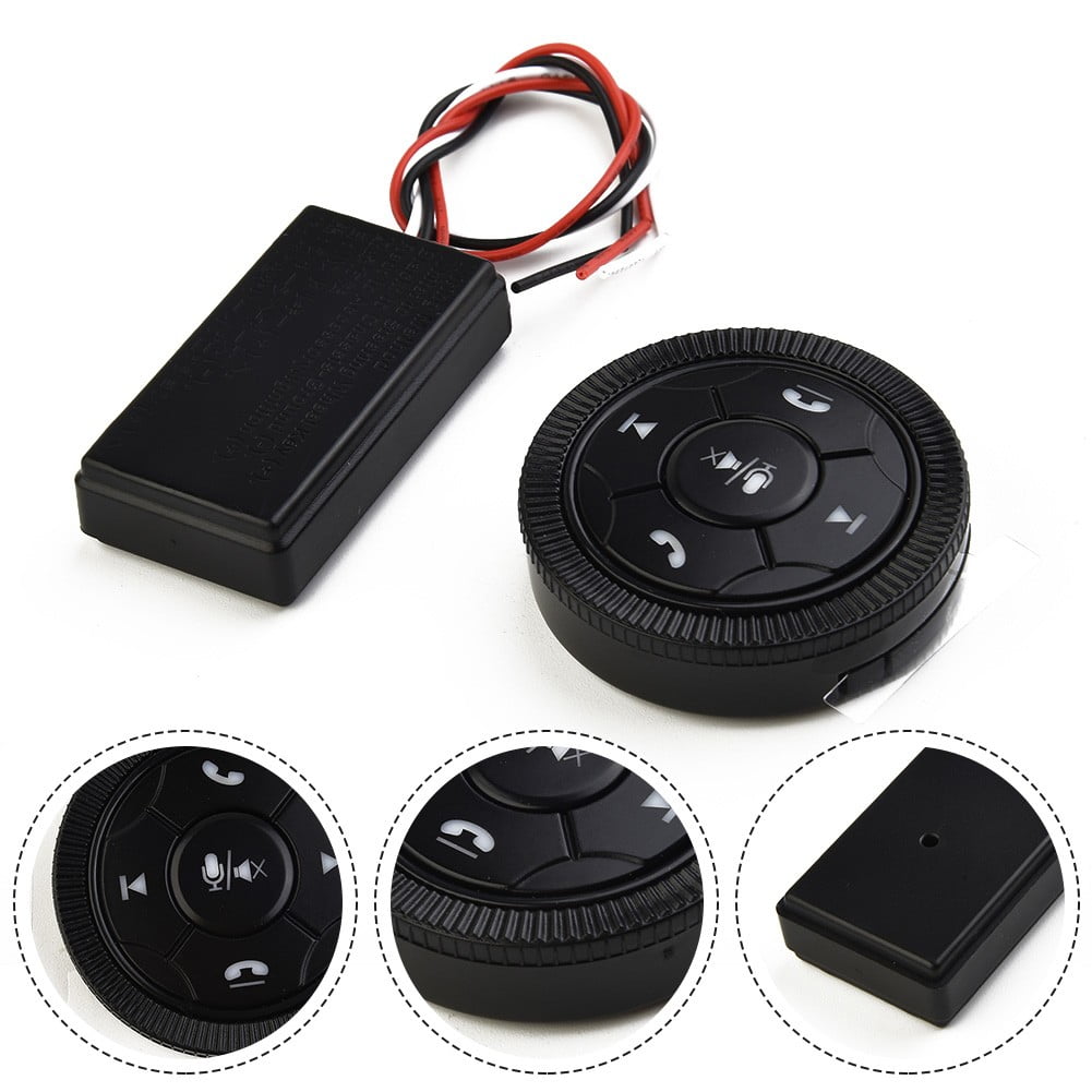 Universal Car Steering Wheel GPS Wireless Smart Button Key Volume ...