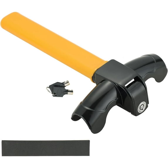 Universal Car Steering Wheel Lock | Heavy Duty Rotary Auto Lock with ...