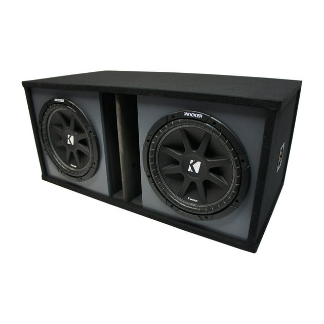Universal Car Stereo Paintable Ported Dual 10" Kicker Comp C10 Sub Box ...