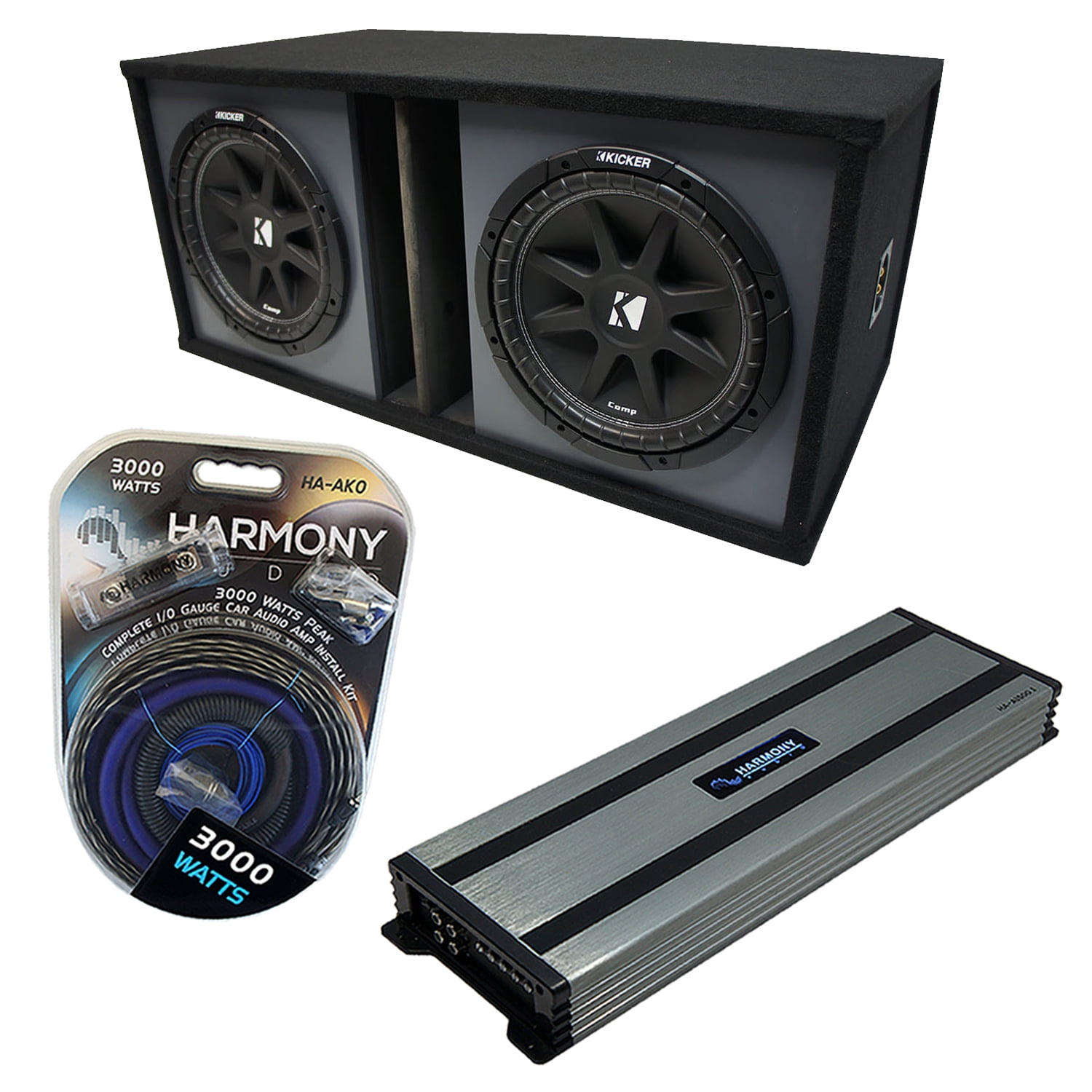 Universal Car Stereo Paintable Ported Dual 15 Kicker Comp C15 Sub Box ...