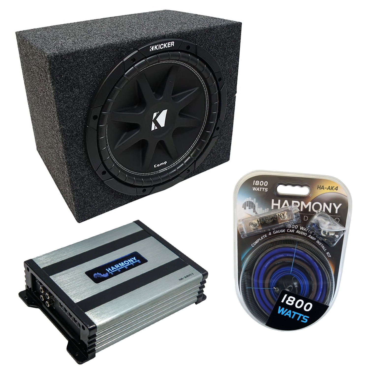 Universal Car Stereo Rearfire Sealed Single 12 Kicker Comp C12 Sub Box ...