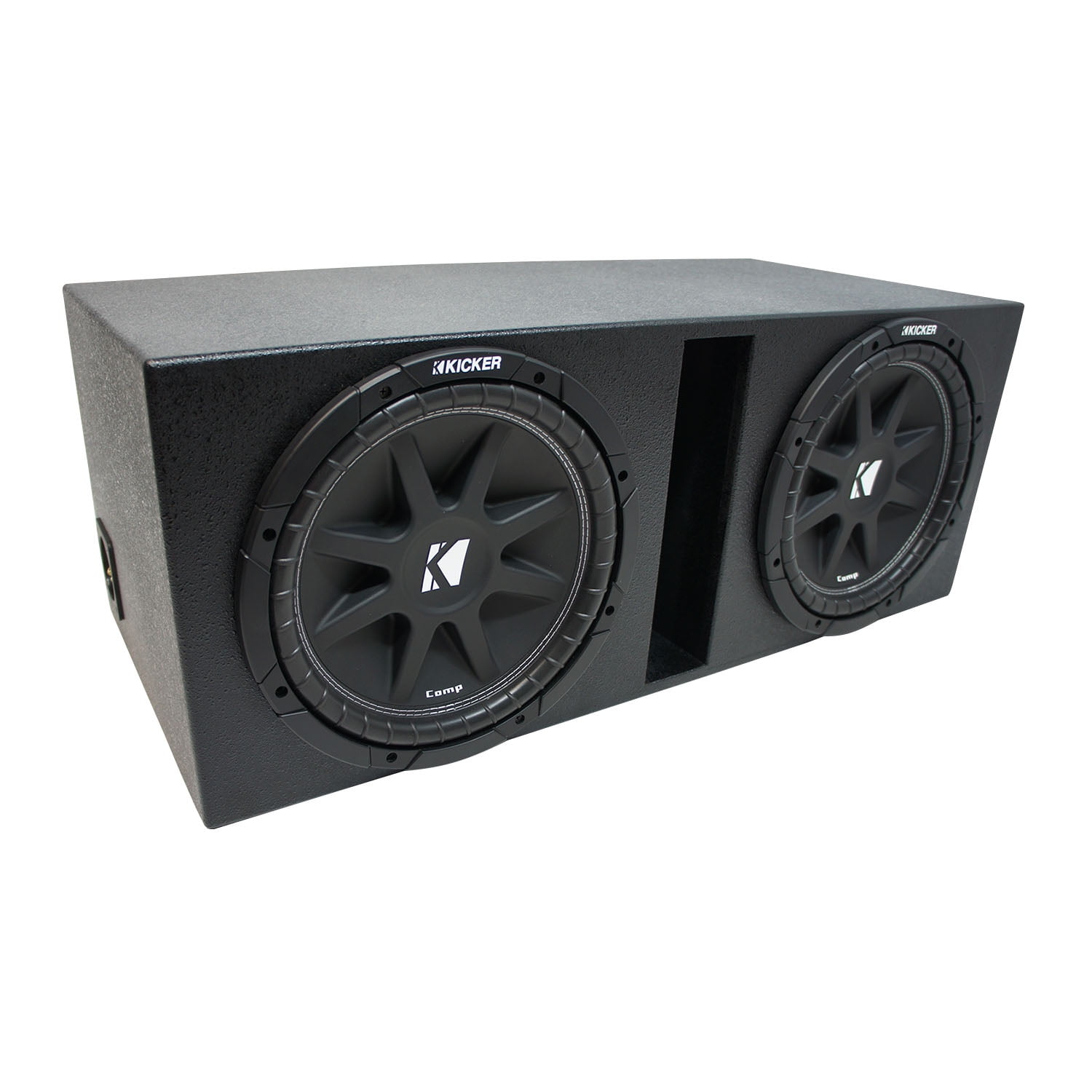 Universal Car Stereo Rhino Coated Ported Dual 10" Kicker Comp C10 Sub ...